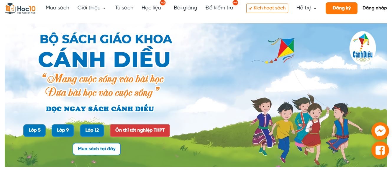 Hoc10 là website gì? Tìm hiểu về SGK Cánh Diều bản điện tử